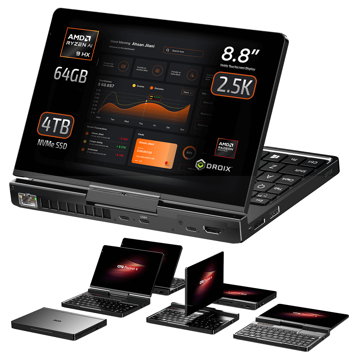 GPD Pocket 4 Mini Laptop | Prestazioni ultraportatili
