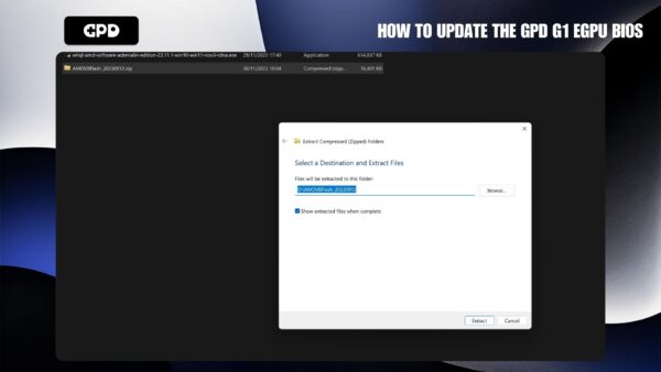 How to Update the GPD G1 eGPU BIOS | Step-by-Step Guide