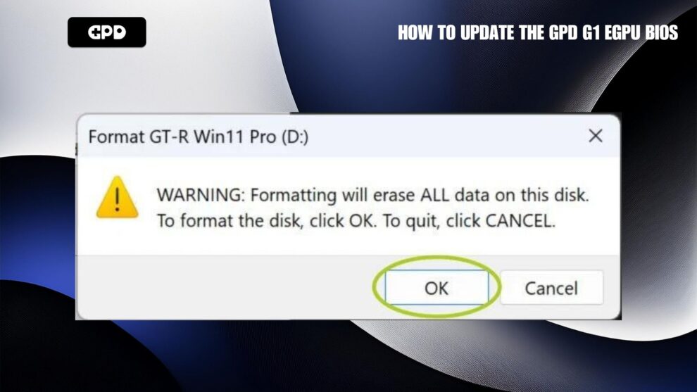 How to Update the GPD G1 eGPU BIOS | Step-by-Step Guide