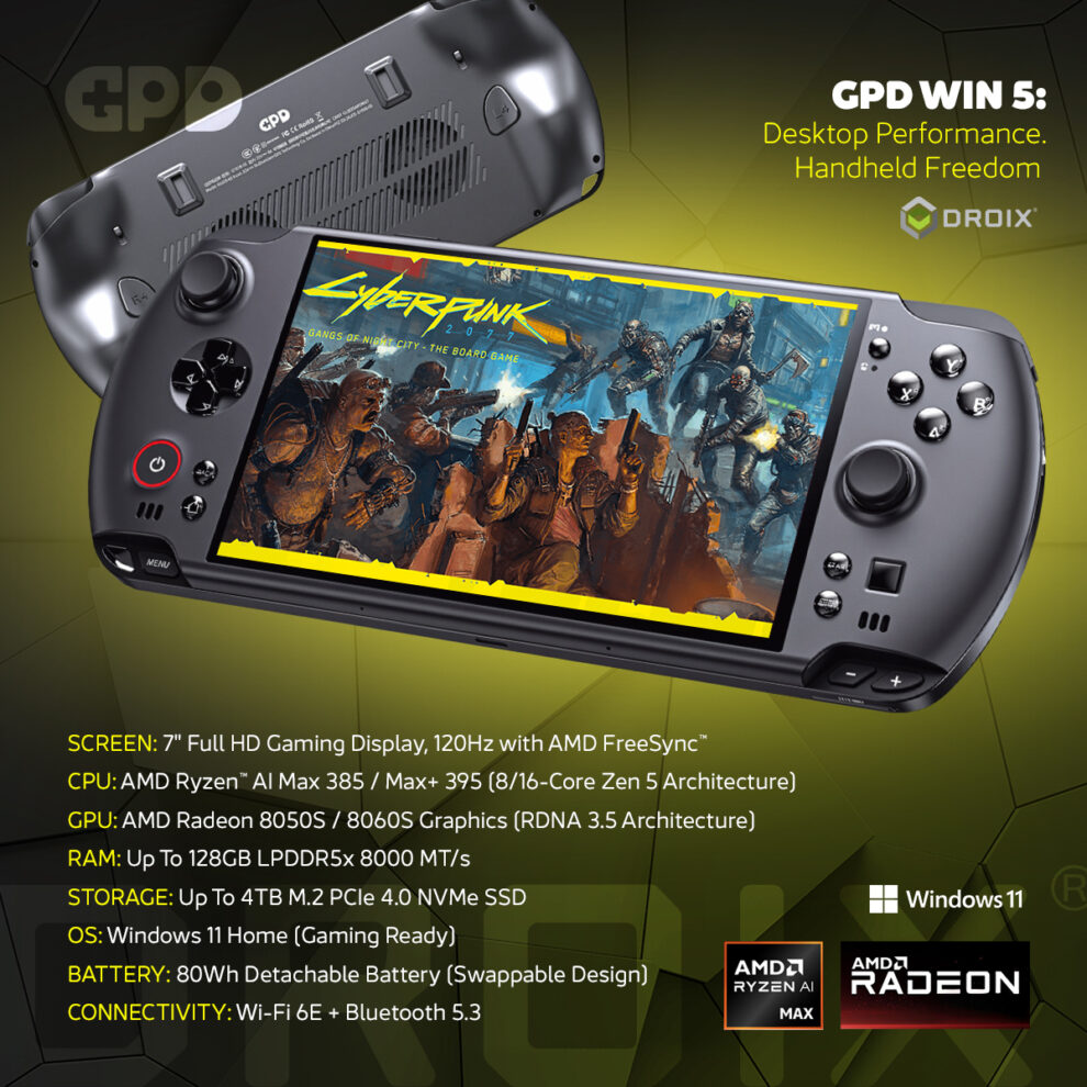 GPD WIN 5 - The Ultimate Handheld Gaming PC | GPD